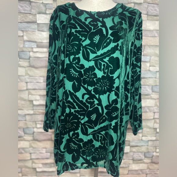 silk love | Tops | Silk Lore By Bethany Terrell Green Silk Tunic With ...